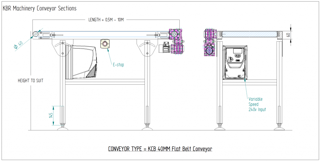 Small Belt Conveyors & Low Profile Conveyor Systems - KCB 40 ...
